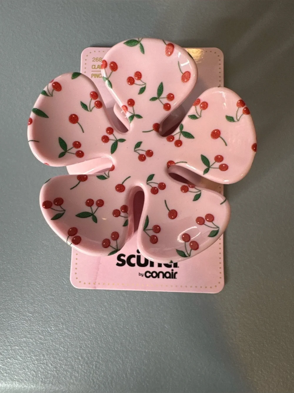 scunci | Accessories | Scunci Flower Shaped Pink Cherry Floral Hair Jaw ...